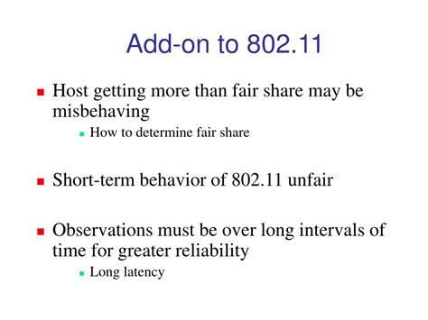 Ppt Detection And Handling Of Mac Layer Misbehavior Powerpoint