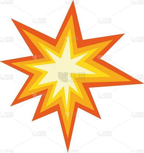 爆炸碰撞的矢量表情图