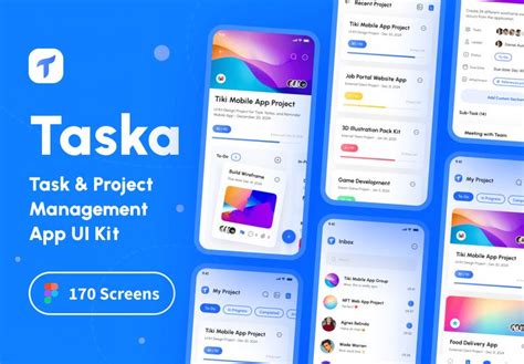 taska task and project management app ui kit