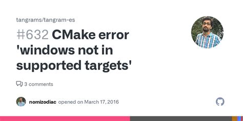 Cmake Error Windows Not In Supported Targets · Issue 632 · Tangrams