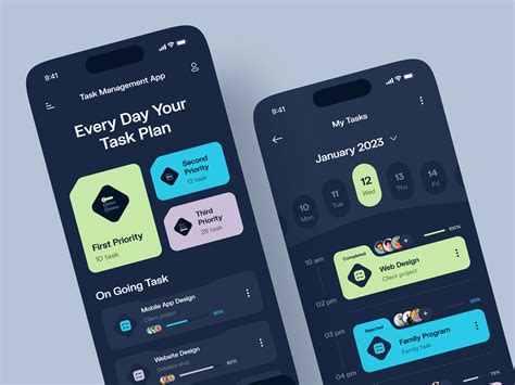 Task And Project Management Mobile App By Nur Alam On Dribbble