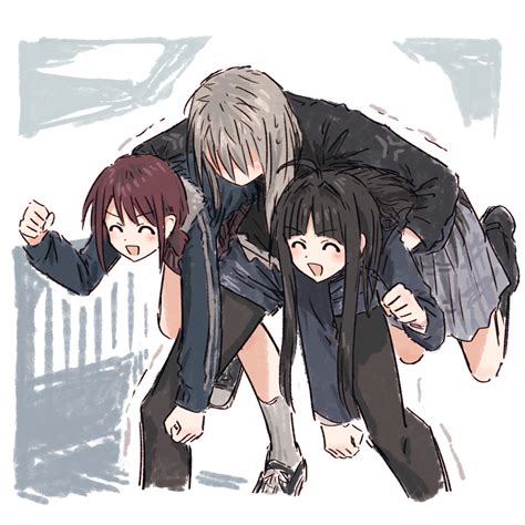 Iseri Nina Kawaragi Momoka And Awa Subaru Girls Band Cry Drawn By