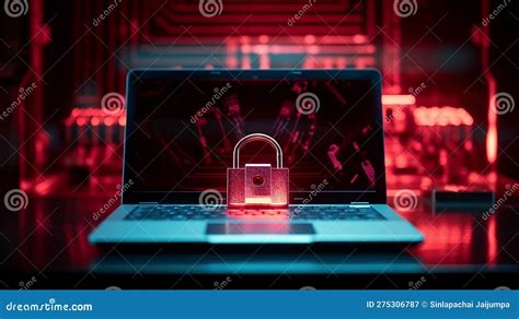 Cyber Security And Cybercrime System Hacked With Master Key Lock On Laptop Notebook Cyber