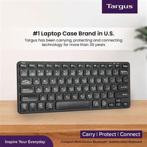 Targus Bluetooth Keyboard Compact Multi Device Anti Microbial Black All It Hypermarket
