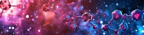 Premium Photo Glowing Molecular Structure In Futuristic Galaxy Background