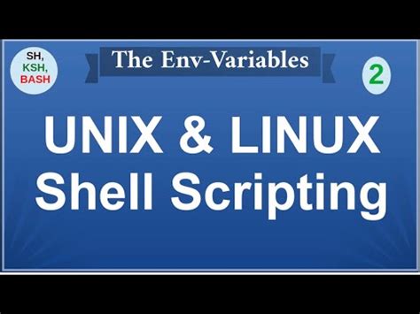 UNIX And LINUX Shell Scripting Environment Variables 2 YouTube