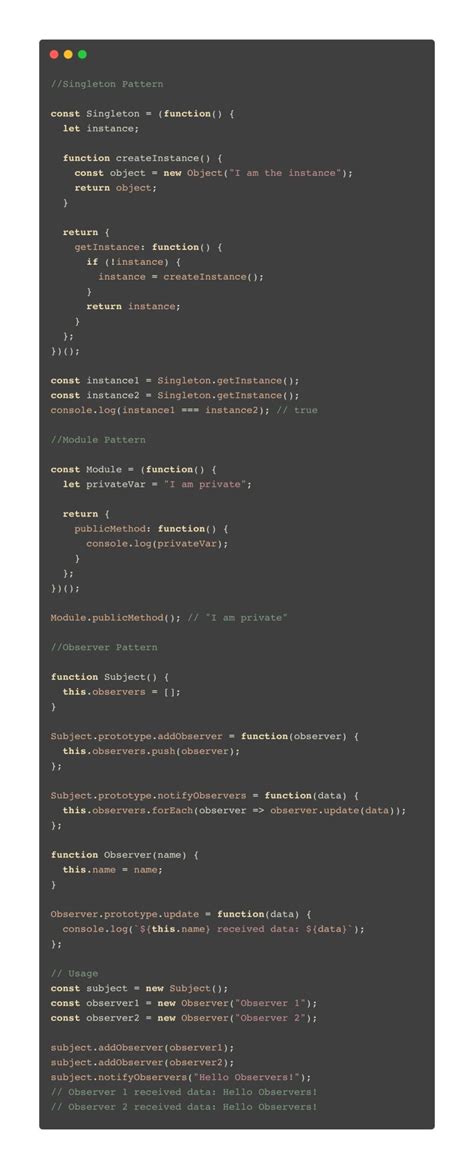 Ashish Velhal On Linkedin Javascript Designpatterns Singleton Module Observer Webdevelopment
