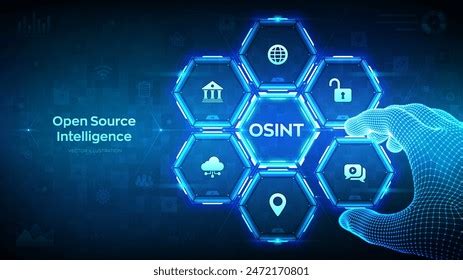 Open Source Intelligence Osint Open Data Stock Vector Royalty Free