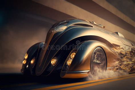 A Futuristic Vehicle Created Using Generative Ai Stock Illustration Illustration Of