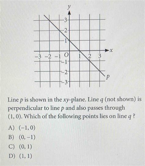 solved line p is shown in the xy plane line q not shown is