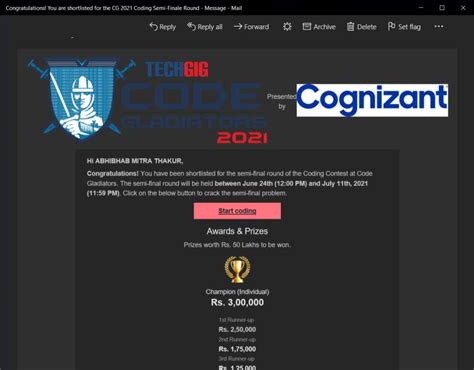Abhibhab Mitra Thakur On Linkedin Codegladiators2021 Techgig Coding