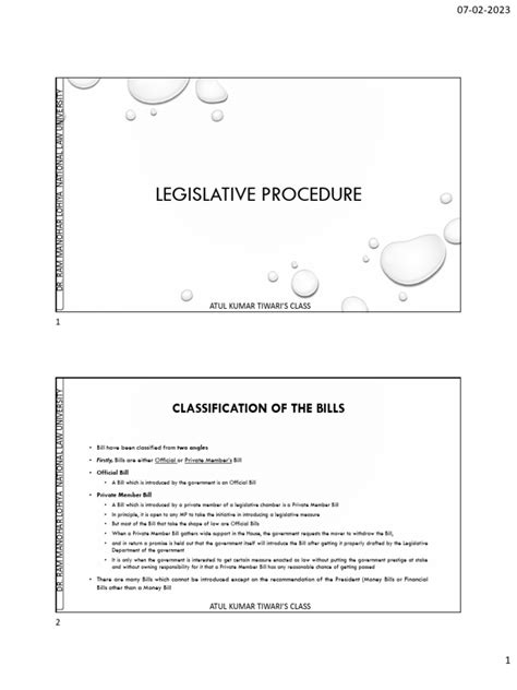 Legislative Procedure Ppt For Students Pdf Bill Law Judicial Review