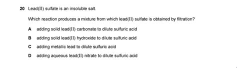 Help Chemistry Mcq R Igcse