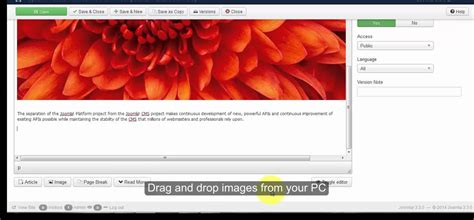 Drag And Drop Image Uploader Via Joomla Editor Tinymce Youtube