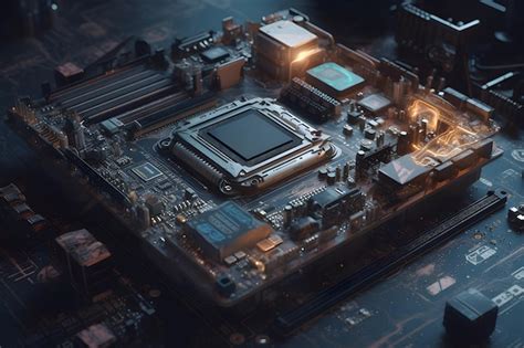 Premium Ai Image Electronic Circuit Board Generative Ai