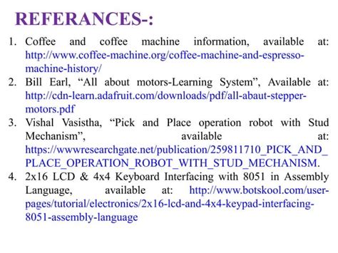 automated coffee machine ppt