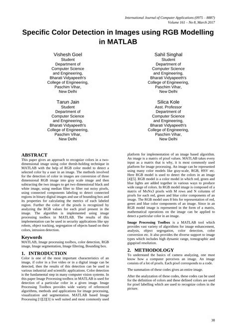 pdf specific color detection in images using rgb … · the algorithm is