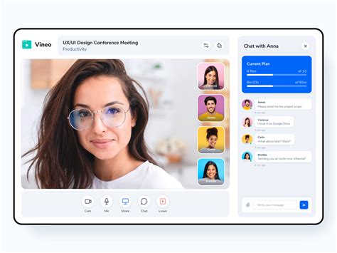 Video Call Interface Design Interface Design Web App Design Web
