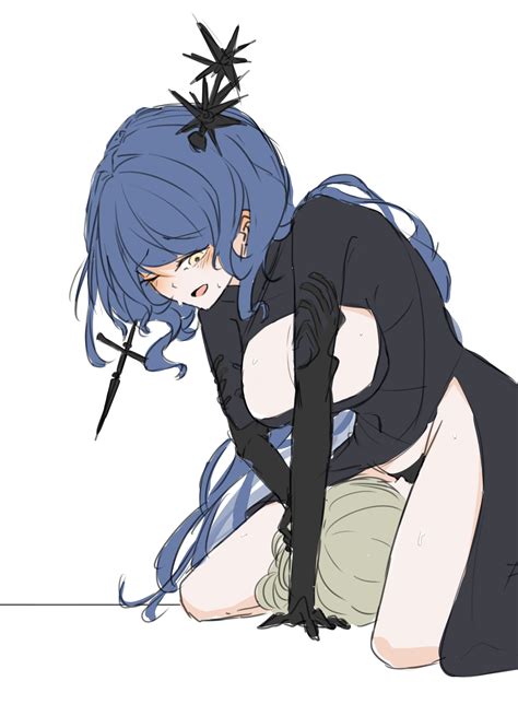 Rule 34 2girls Arcana Reverse 1999 Big Breasts Black Dress Black Panties Blue Hair Blush