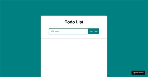 Todo App Codesandbox