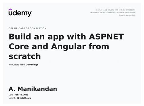Learning Growth Aspnetcore Angular Manikandan A