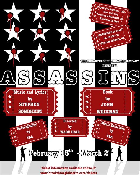 Auditions Assassins A Musical By Stephen Sondheim