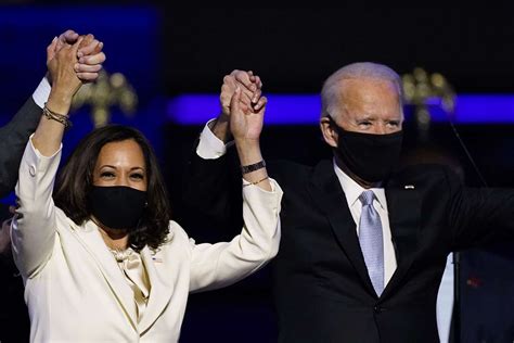 In Pictures Joe Biden And Kamala Harris Give Victory Speeches