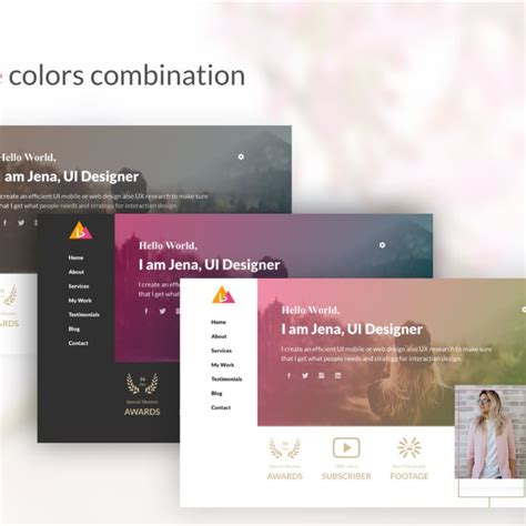 Portolux React Vue Html And Figma Portfolio Online Cv Template Landing Page Template Page