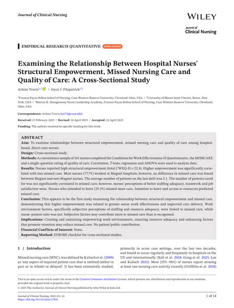 Pdf Examining The Relationship Between Hospital Nurses Structural