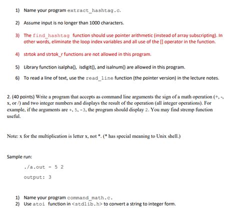 project 5 program design 1 60 points a hashtag is