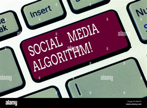 Word Writing Text Social Media Algorithm Business Concept For Sorting All Post And Show The