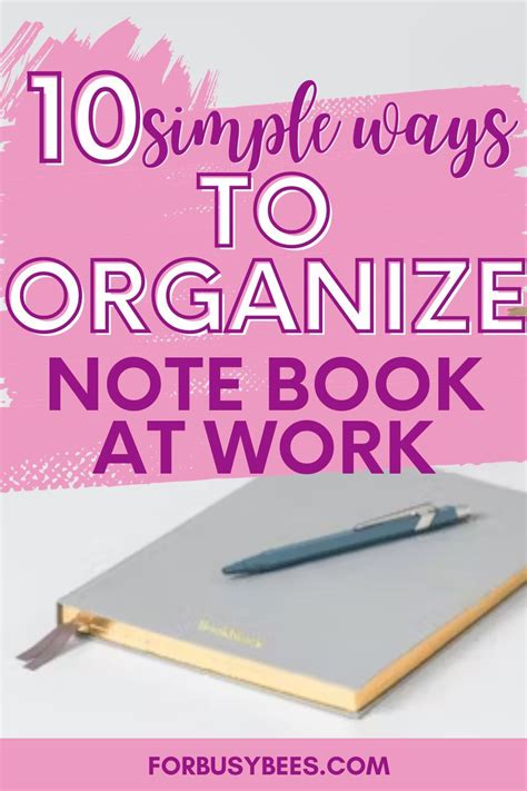 Ways To Organize A Notebook For Work Artofit