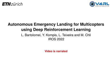 autonomous emergency landing for multicopters using deep reinforcement