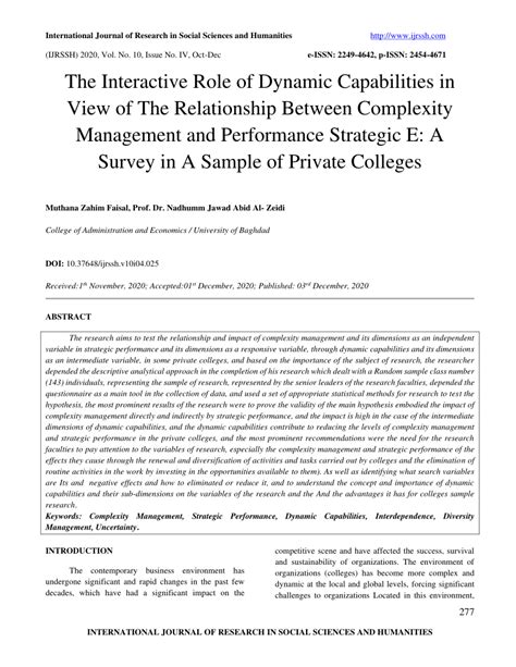 Pdf The Interactive Role Of Dynamic Capabilities In View Of The