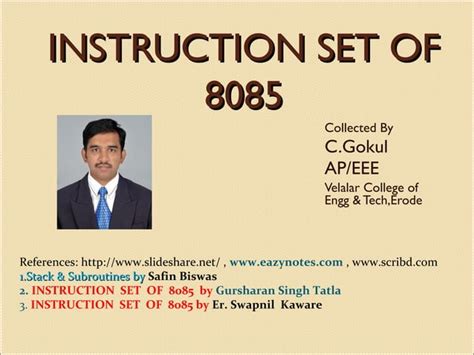 8085 Instruction Set Ppt