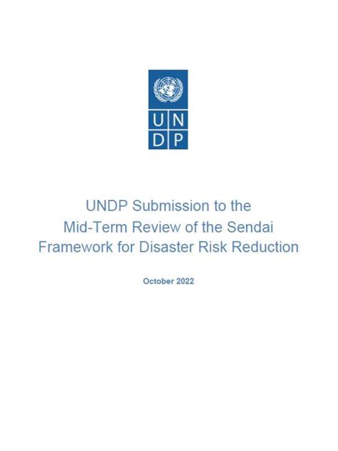 United Nations Development Programme Undp Submission To The Midterm United Nations Development Programme Undp Submission To The Midterm