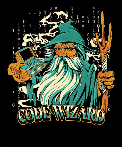 Programmer Wizard Software Coder Programming Coding Digital Art By