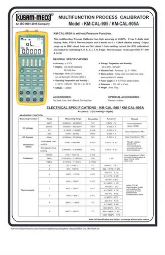Plastic Lcd Multifunction Process Calibrator For Industrial Model