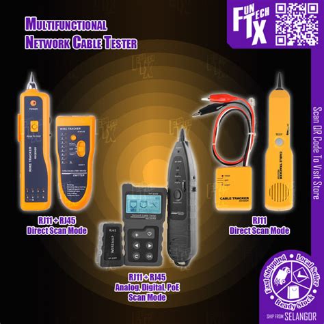 Funtechx Multifunctional Network Cable Tester Continuity Testing Length Measurement Cable