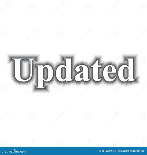 Updated Text Button Stock Vector Illustration Of Text 257522796