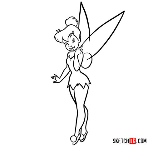 How To Draw Tinker Bell Disney Fairies Characters Sketchok
