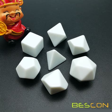 Bescon Blank Polyhedral Rpg Dice Set 42pcs Artist Grandado