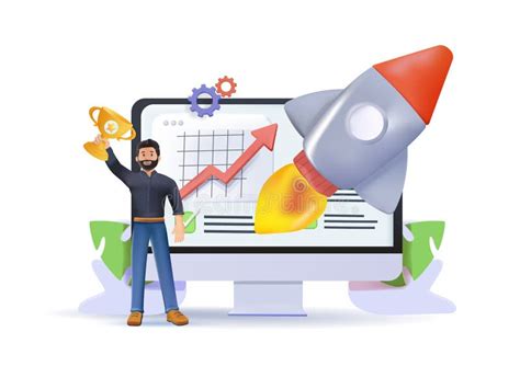 3d Project Implementation Abstract Concept Vector Illustration Set 3d Project Initiation And