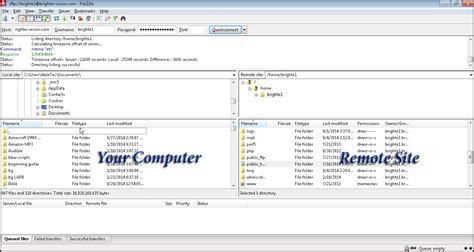 using filezilla to back up your site welcome to bright stars web