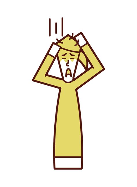 적응 장애와 스트레스를 가진 사람 여성의 그림 무료 일러스트 소재집 Kukukeke