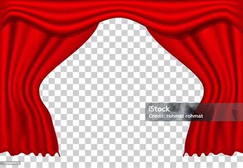 현실적인 극장 커튼 무대 영화관 빨간 배경 템플릿 장식 영화 의식 프리젠 테이션 현대 템플릿 창 배경 0명에 대한 스톡 벡터