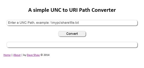 Unc To Uri Path Converter