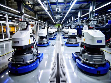 Robotics And Aienhanced Infrastructure And Manufacturing Automation Premium Ai Generated Image