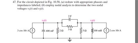 Solved 47 For The Circuit Depicted In Fig 10 58 A