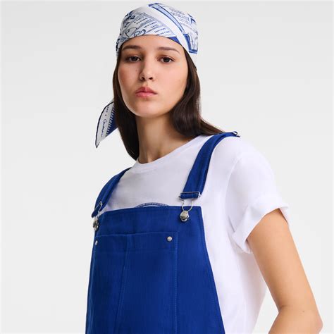 jumpsuit cobalt cotton longchamp gb